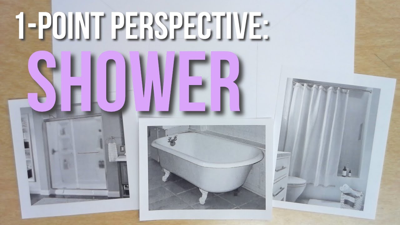 How to draw a shower in 1-Point Perspective - YouTube