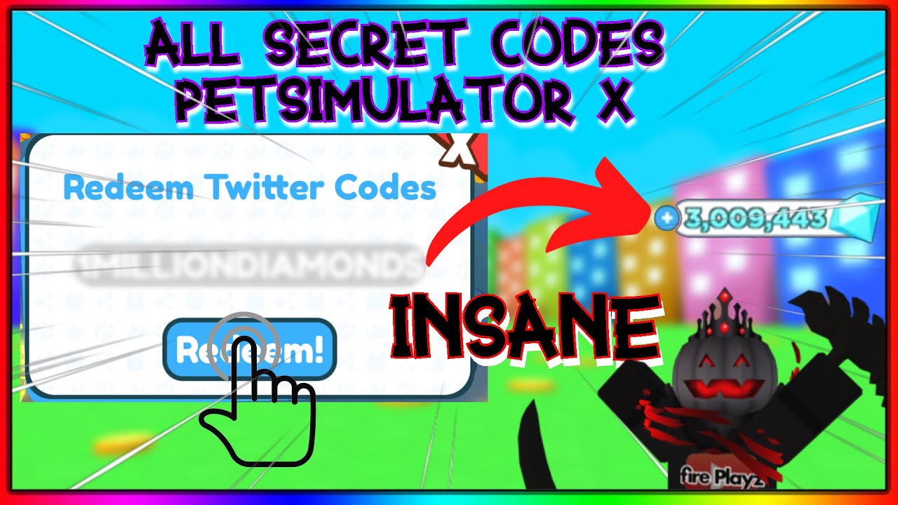 ALL SECRET CODES IN PET SIMULATOR X "WORKING" INSANE - YouTube