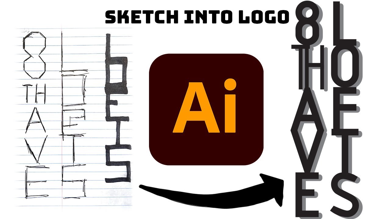 SKETCH INTO LOGO | Using Adobe Illustrator - YouTube