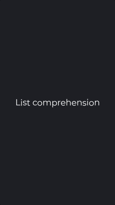 Python Hack 🐍 Simplify Your Code With List Comprehension Python