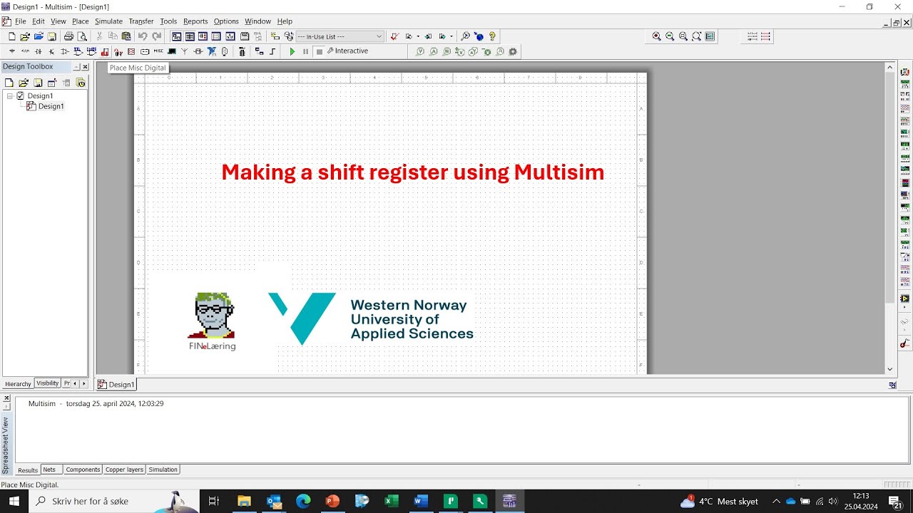 Multisim XI - Shift register SISO - YouTube