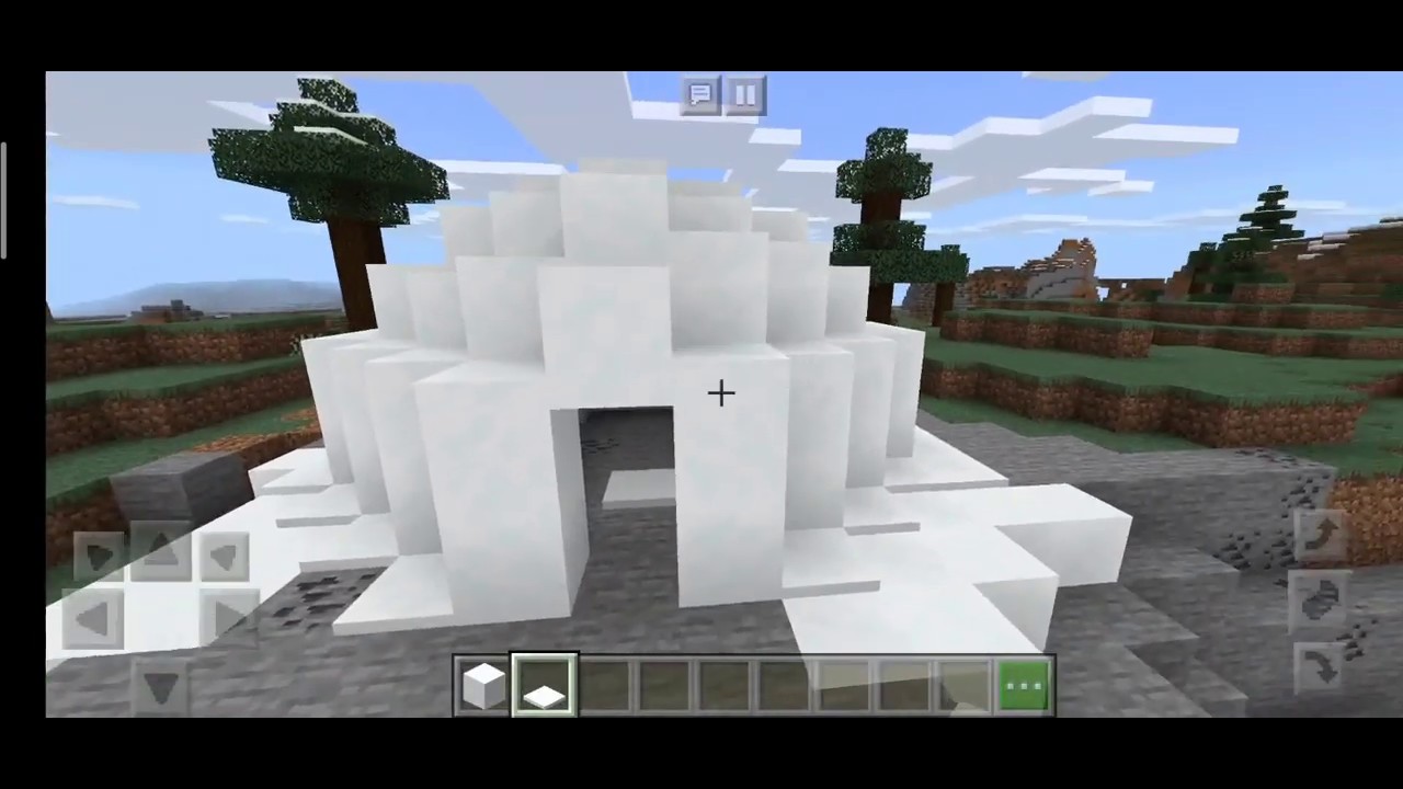 How to make a cool looking igloo in minecraft EASY - YouTube