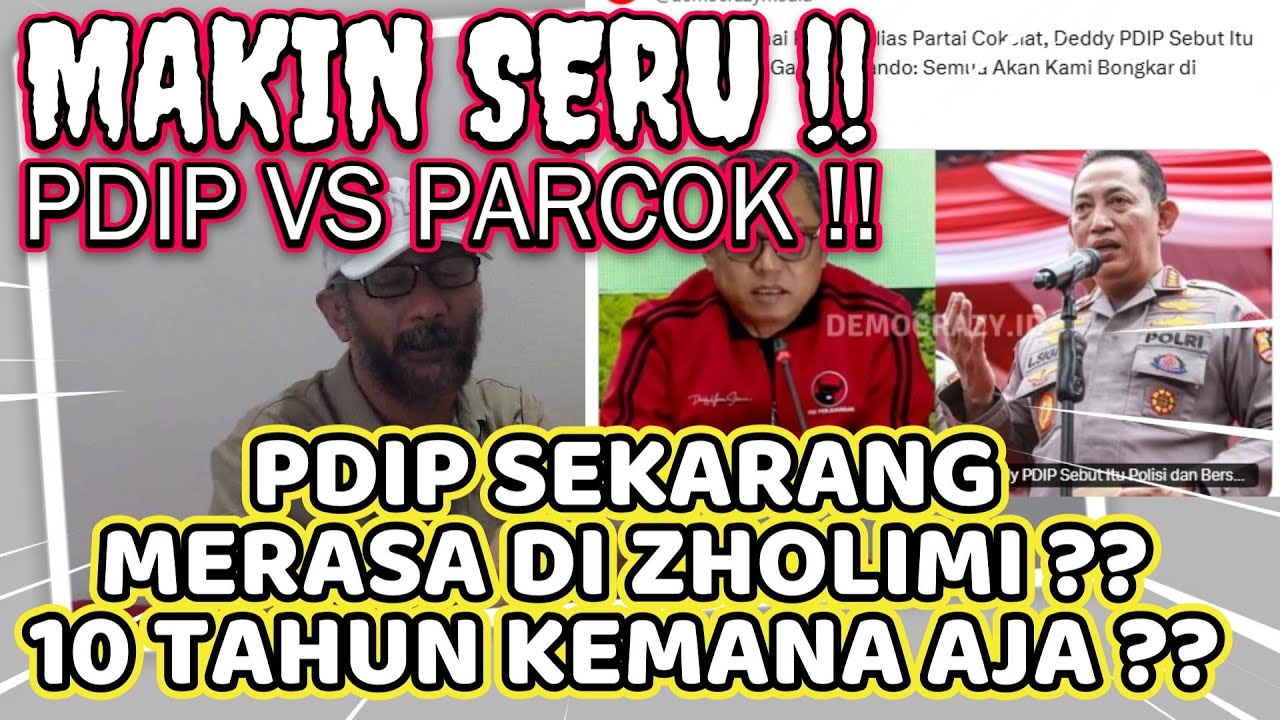 MAKIN SERU PDIP VS PARCOK PARTAI COKLAT !! PDIP SEKARANG MERASA DI ...