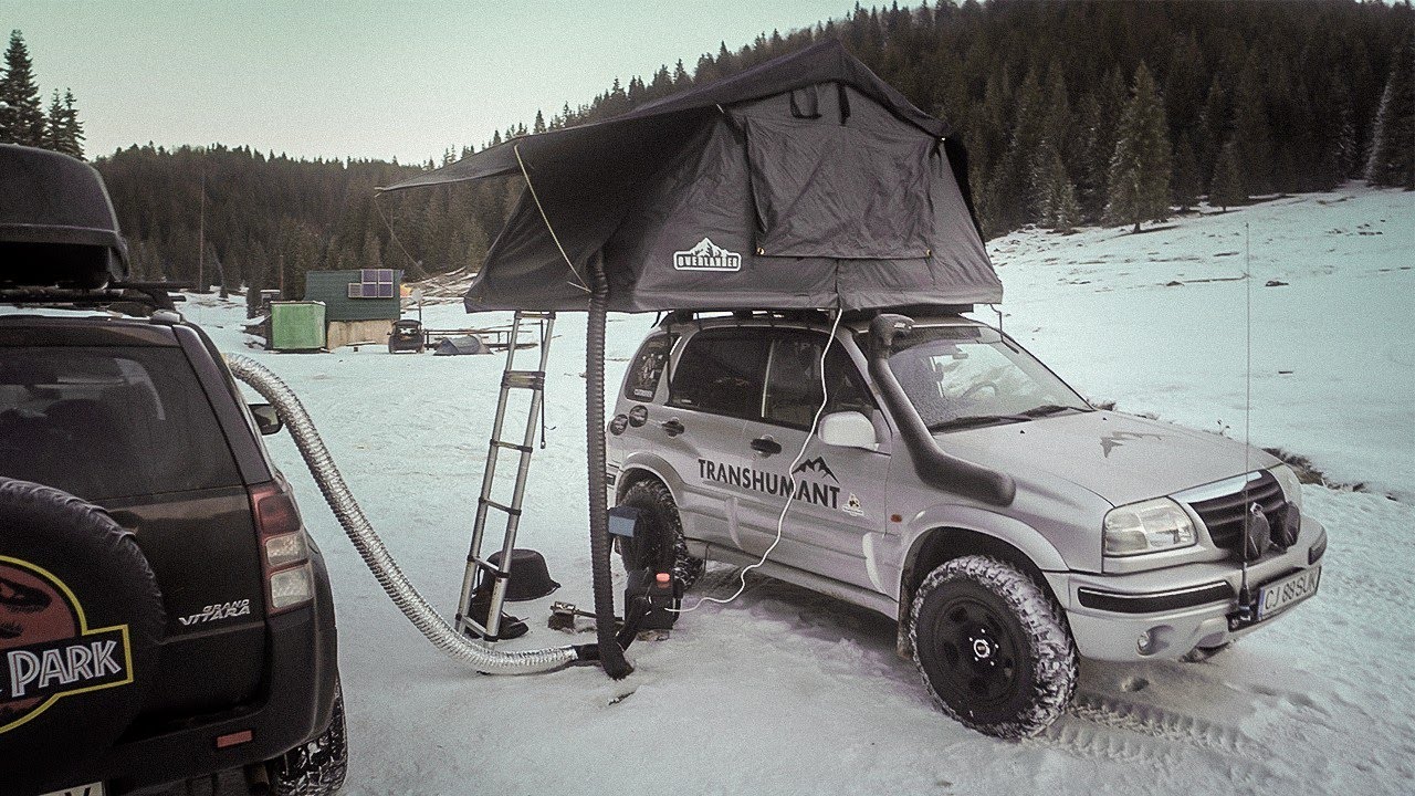 Overlanding in Snow. Winter Truck Camping in Snow Romania - YouTube