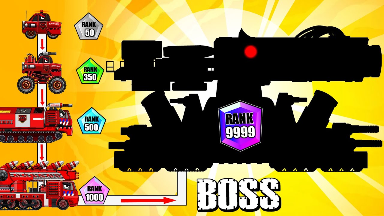 The World of Fire Truck VS MEGA TANK - Cartoons about tank | Arena Tank ...