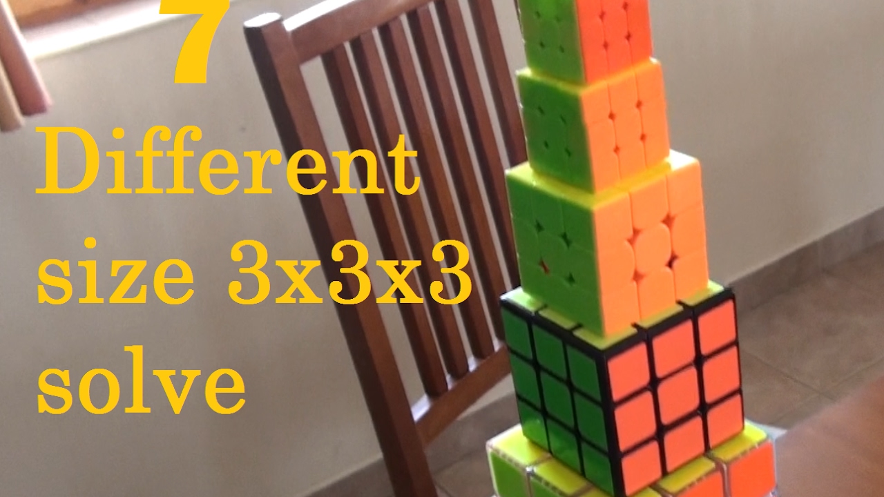 7 Different Size 3x3x3 Rubik s Cube Solve YouTube 7 Different Size 3x3x3 Rubik s Cube Solve YouTube