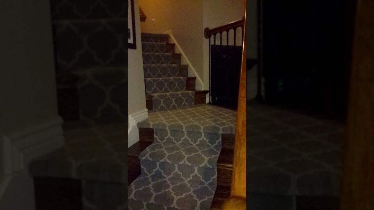 Finished Stair with false treads and runner installed. - YouTube