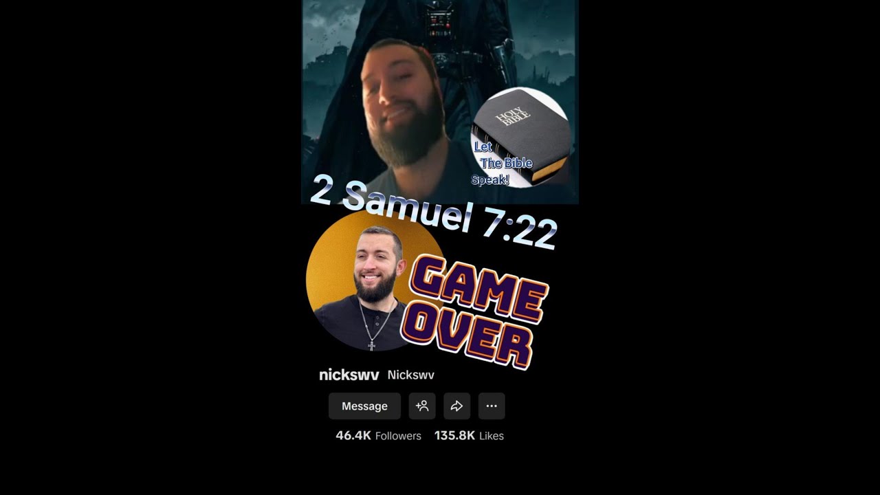 Nick Finamore vs 2 Samuel 7:22 Full Commentary - YouTube