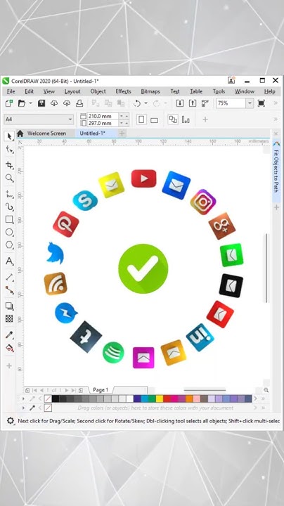 Fit Objects to Path in CorelDraw #coreldraw - YouTube