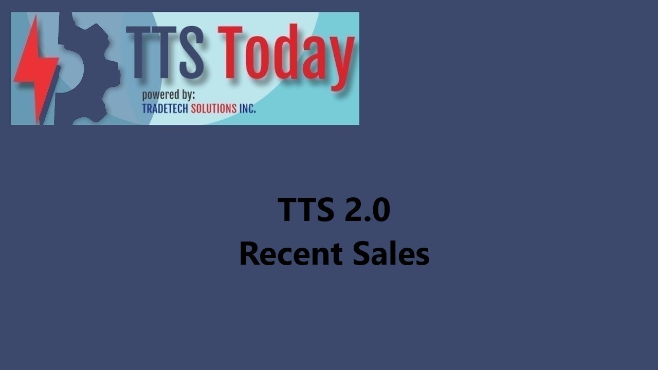 TTS 2.0 - Recent Sales - YouTube