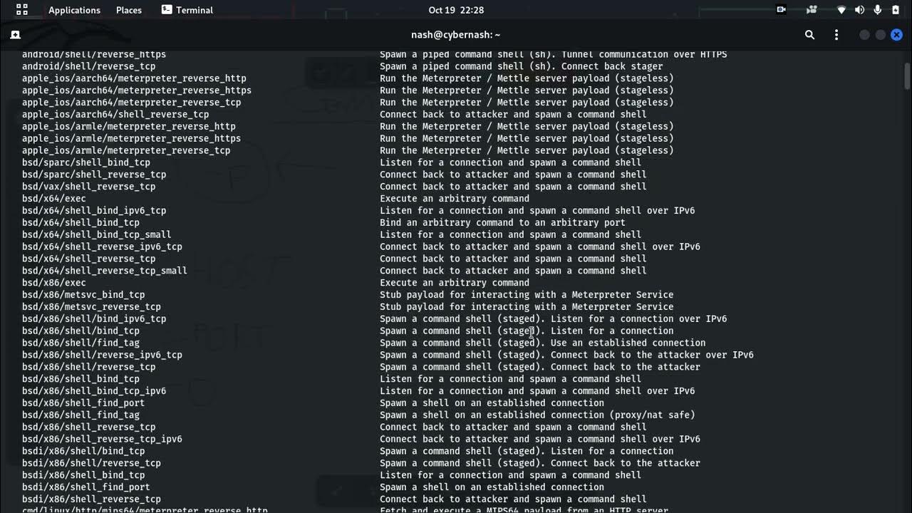 Cybersecurity BootCamp: Building Payloads with Msfvenom - YouTube