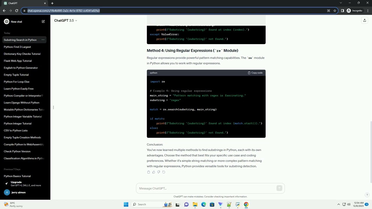 Find Substring In Python YouTube Find Substring In Python YouTube
