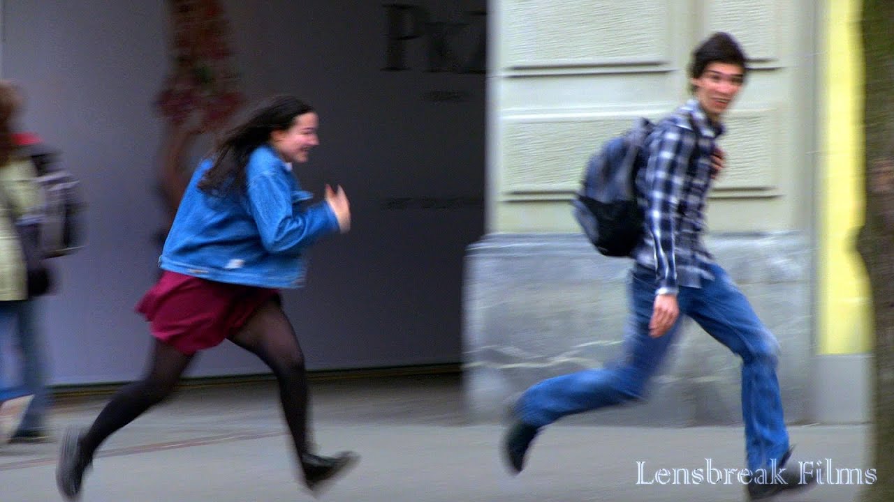 Prank! Making girls chase you (how to pick up girls) - YouTube