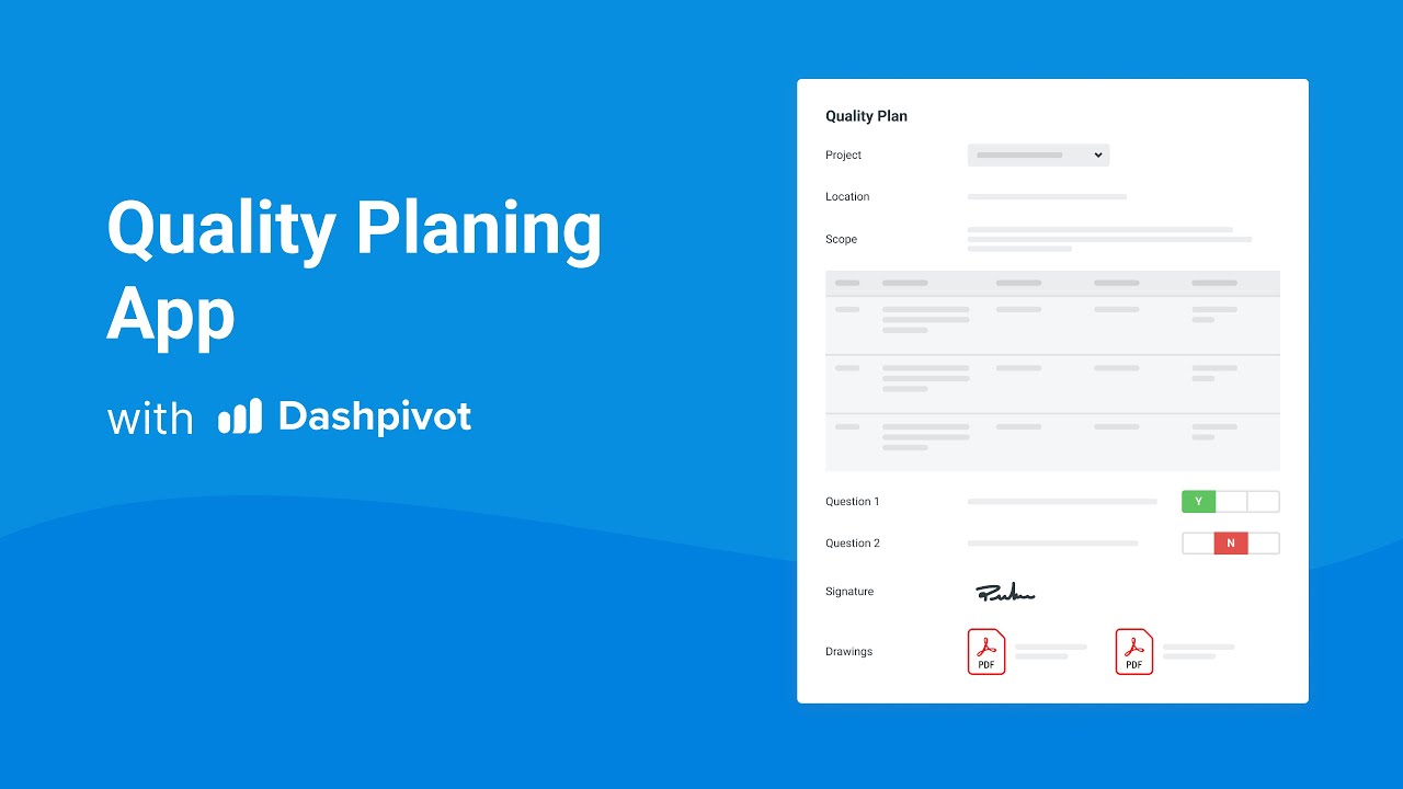Improve Productivity & Reduce Rework with Dashpivot's Quality Plan App ...