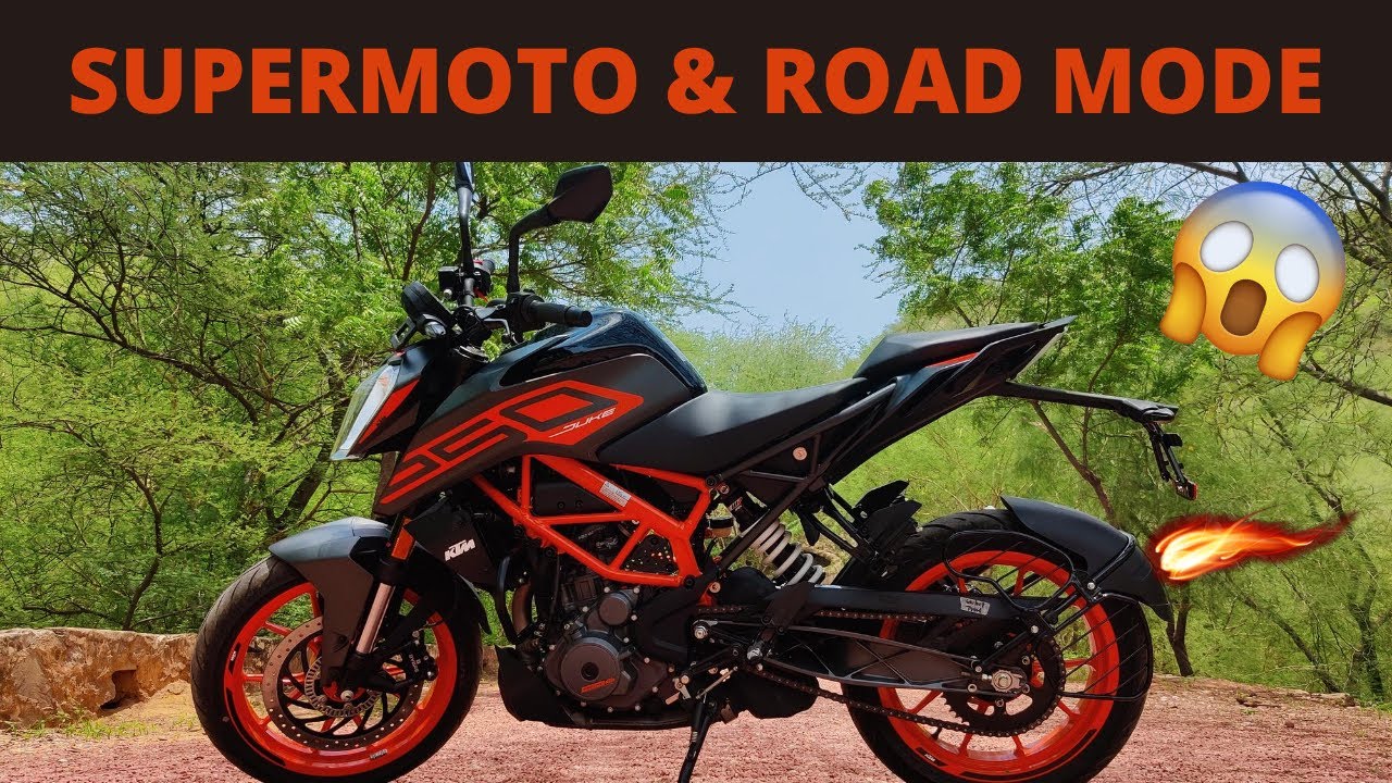 SUPERMOTO and ROAD Mode in Duke 250/390 ON/OFF 2020 - YouTube