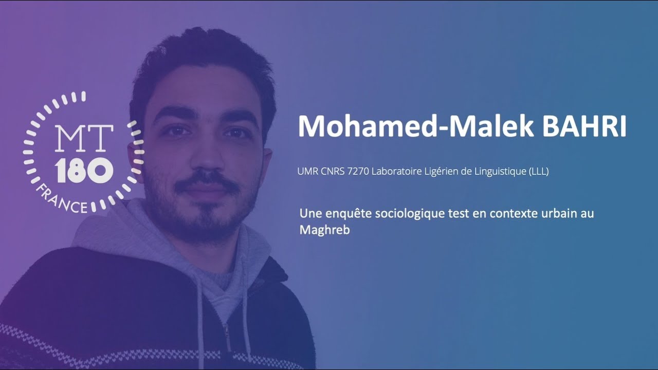 Ma Thèse en 180 secondes - Mohamed-Malek BAHRI - YouTube