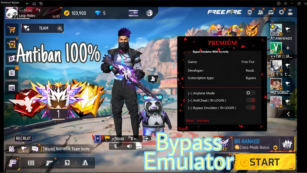 Free Panel Gratis Pc Bypass Emulator Bypass Free Fire Headshot Panel Antiban 100 Ff Bypass