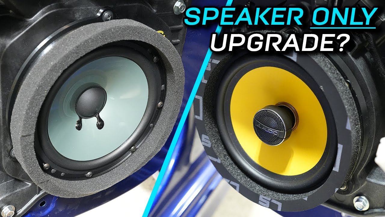 No Amp. No Sub. We installed speakers only, how does it sound? - YouTube