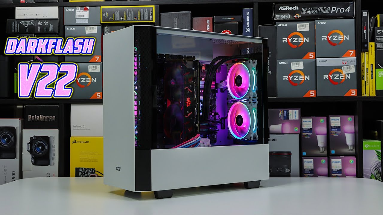 DarkFlash DLV22 Gaming PC Case | In-depth Review Worth $100? - YouTube