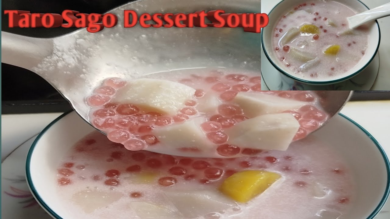 Sago _Taro with Coconut Milk Dessert/ Hidangkan Penutup Talas & Sago ...