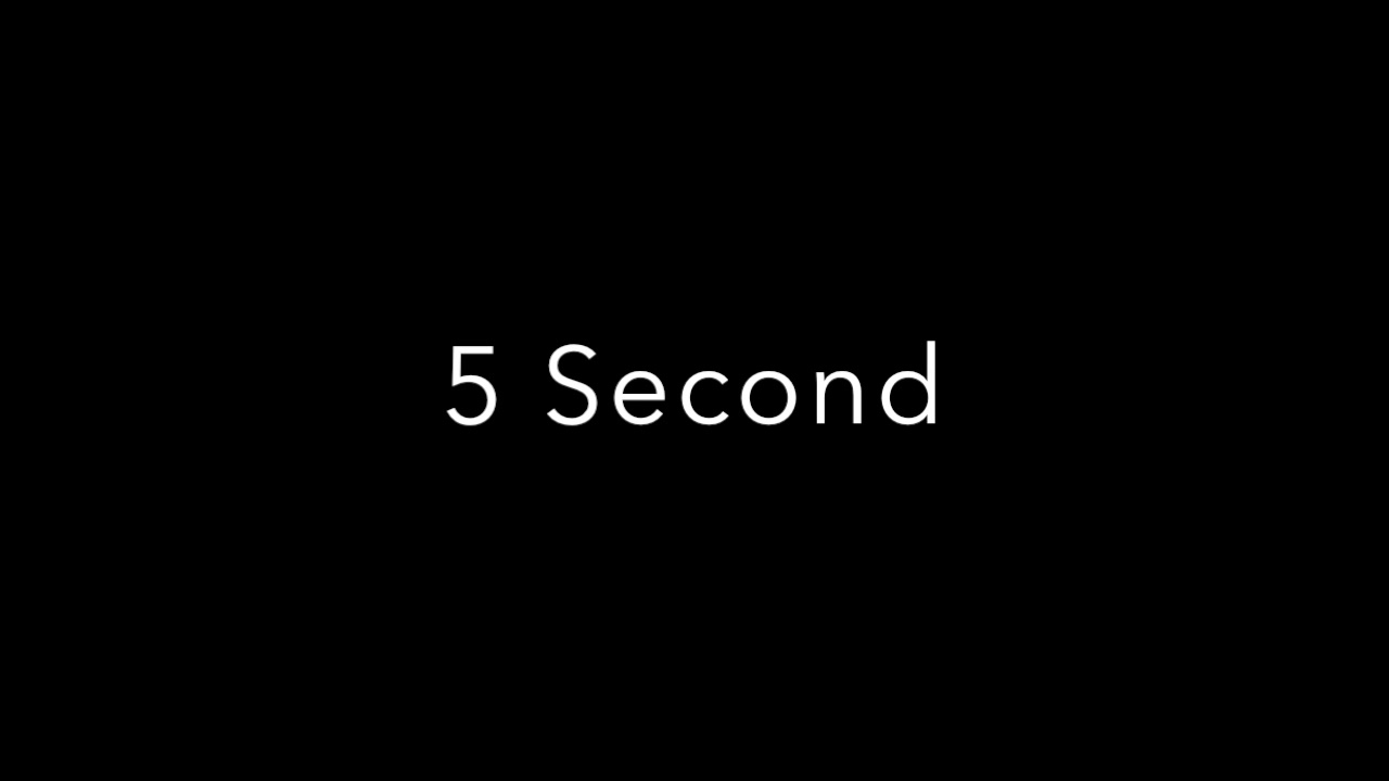 5 Second CountDown - YouTube