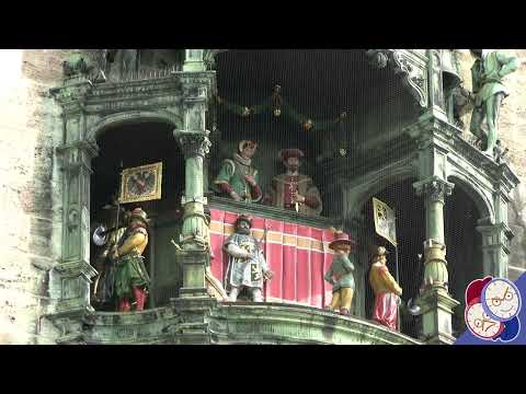The Rathaus-Glockenspiel Clock in Munich has a colorful animated display