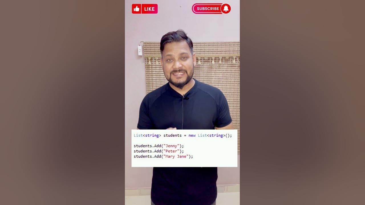 List Collection In C Shorts Csharp Programming Learnprogramming Youtube