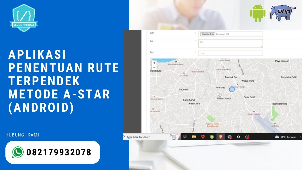 Aplikasi Penentuan Ruter Terpendek Metode A-Star (Android) - YouTube