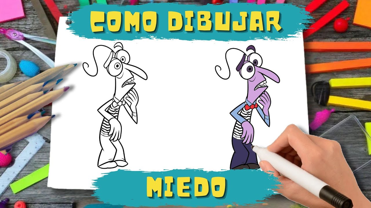 Como Dibujar Miedo | Intensamente 2 | Paso a Paso - YouTube