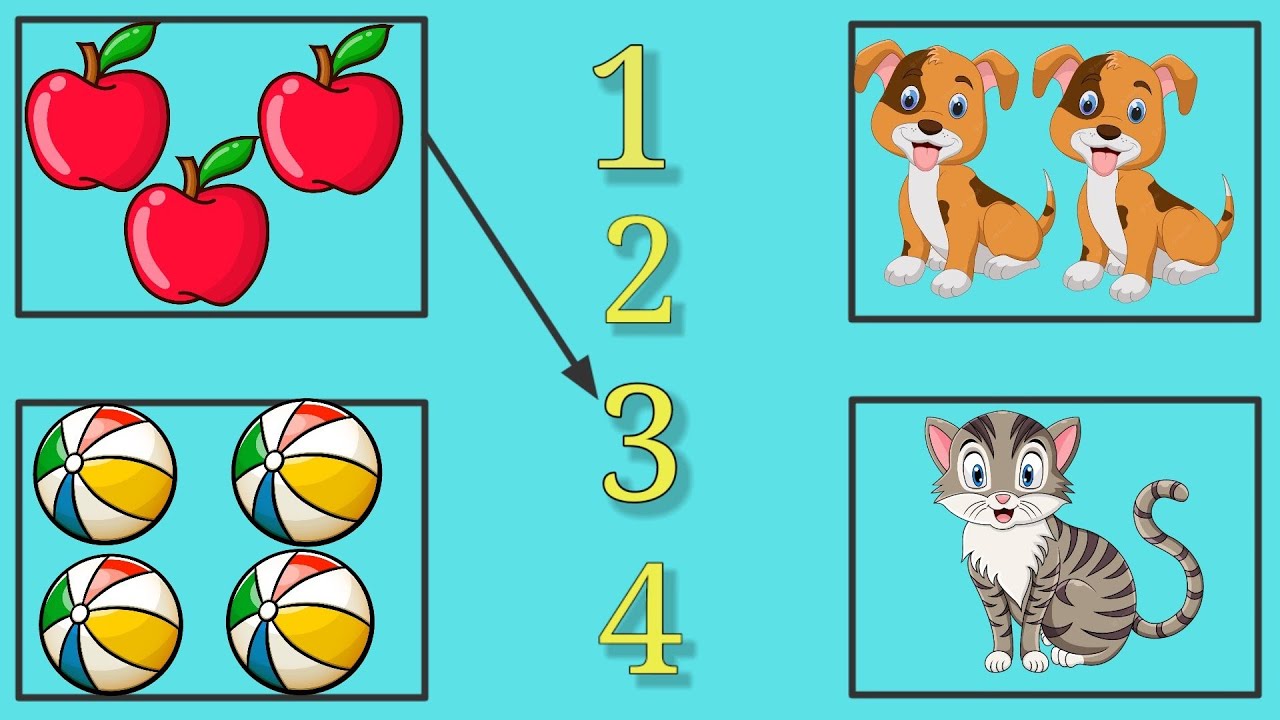 123 matching worksheets | math worksheet | lkg ukg math worksheet ...