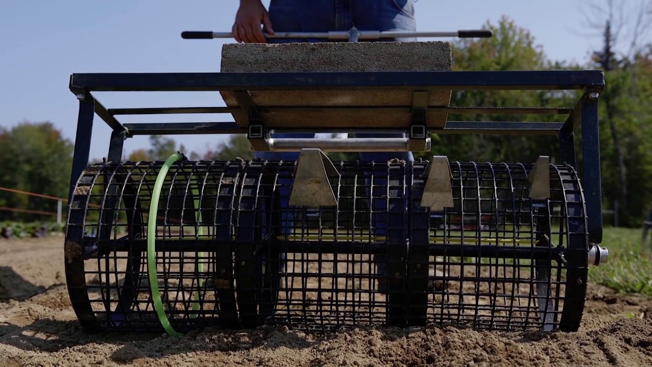 Seedbed Roller, Row Markers & Snap-In Dibbles Demonstration - YouTube