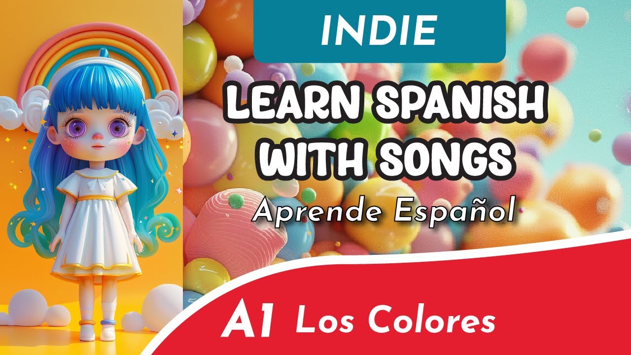 Los Colores en Espanol, Spanish Colors song for kids and adults. Easy ...