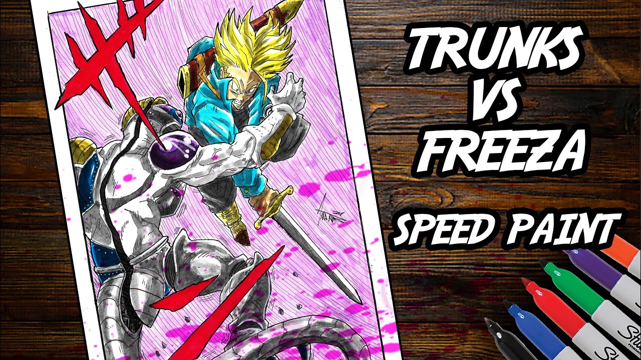HOW TO DRAW Trunks vs Frieza /Desenhando Trunks x Freeza Dragon Ball Z ...