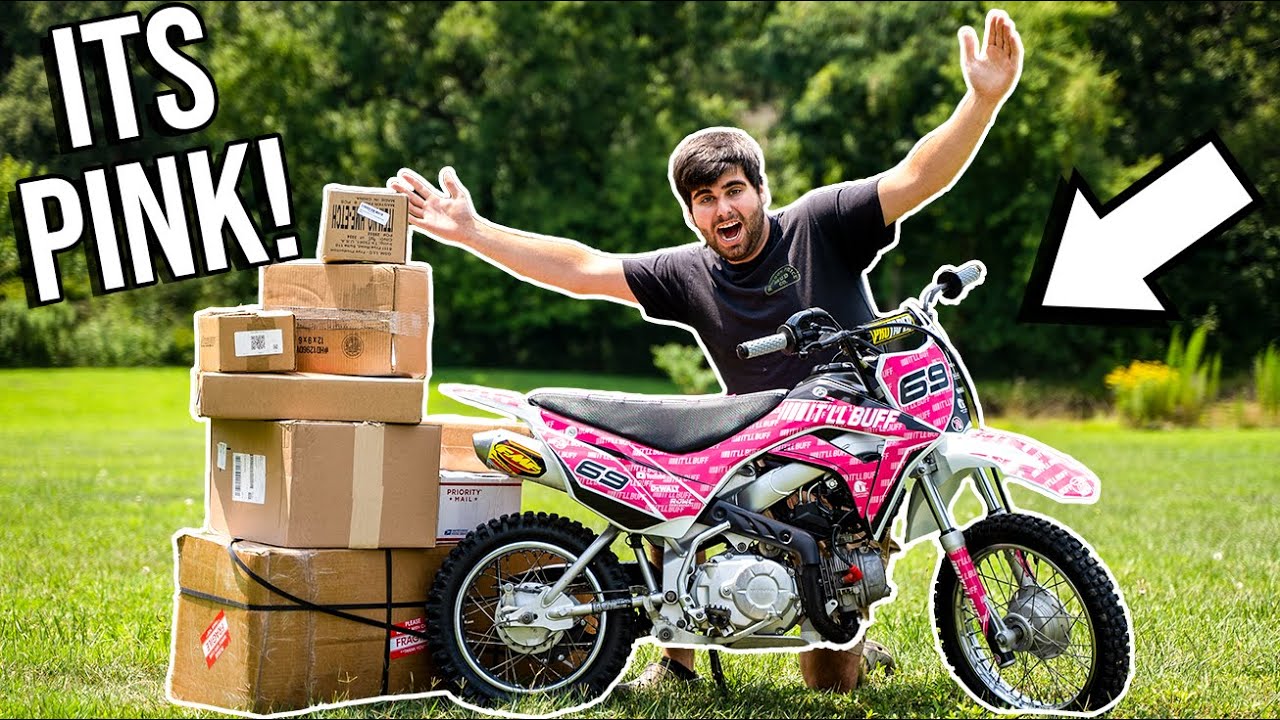 They SURPRISED ME with EPIC PINK PIT BIKE! *IT’LL BUFF BUILD* - YouTube