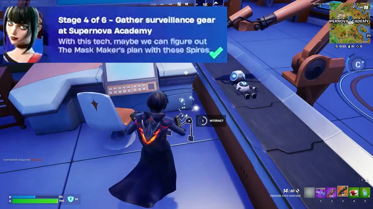 Gather surveillance gear at Supernova Academy Fortnite - YouTube