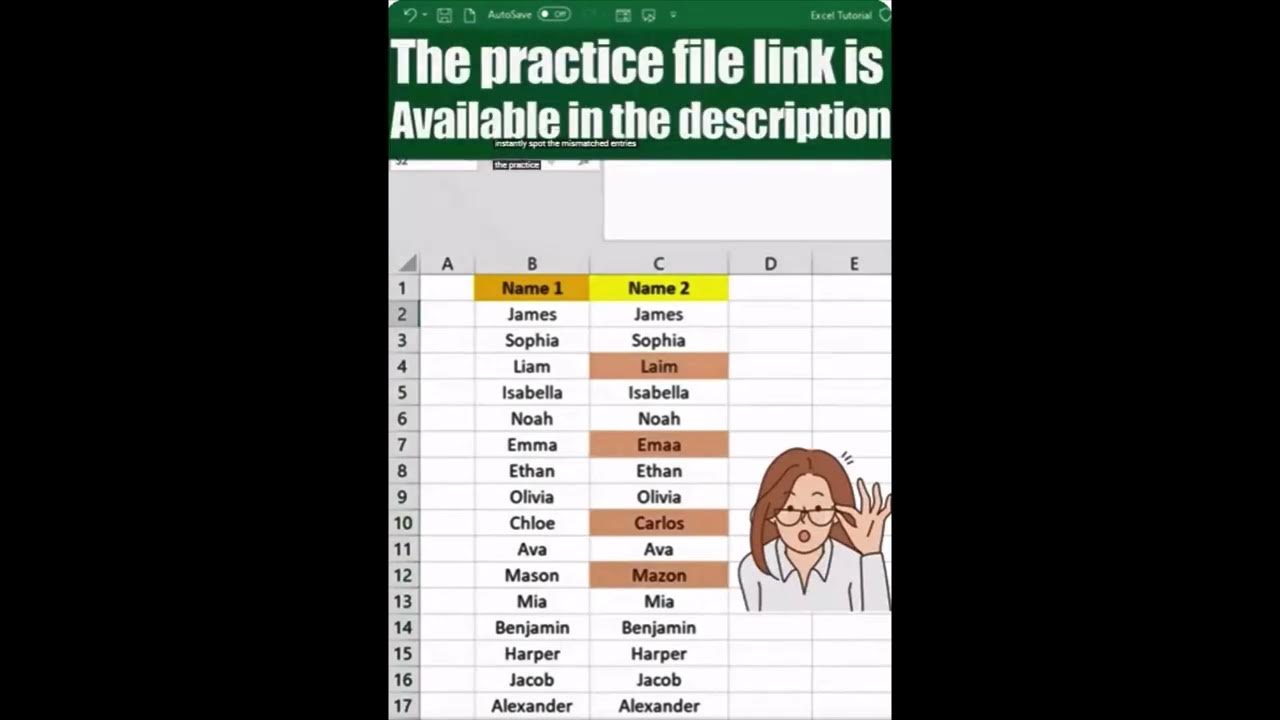 How To HIGHLIGHT Mismatches in Excel Simplified - YouTube