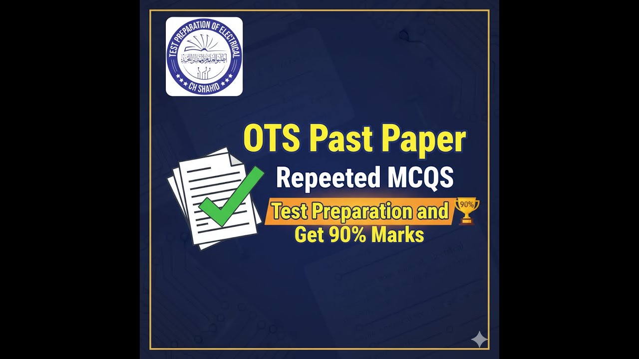 OTS Past Paper MCQs Solution || OTS Test Past Paper Solution - YouTube