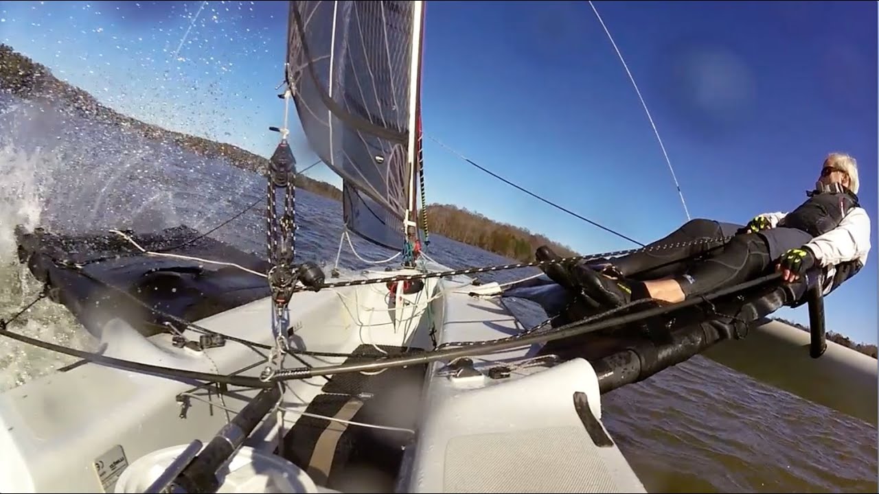 Sailing = Turning (Weta Trimaran) - YouTube