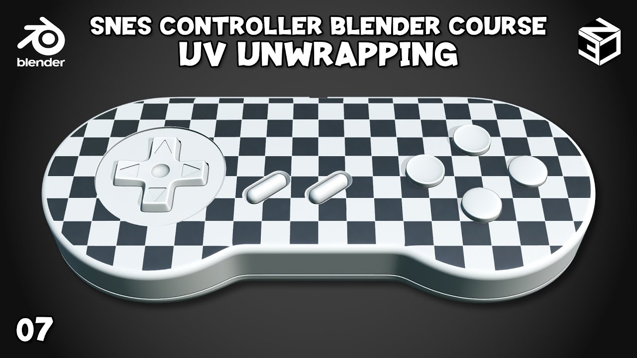 Full Blender Beginner Course | Snes Controller | 07: UV Unwrap - YouTube