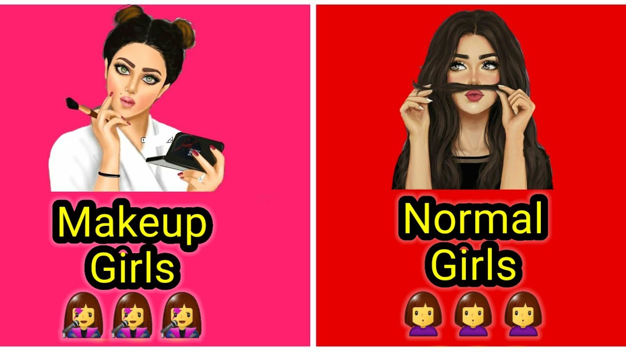Makeup Girls Vs Normal Girls | Things Vs Things 👩‍🎤👩‍🦰👩‍🎤👩‍🦰 - YouTube