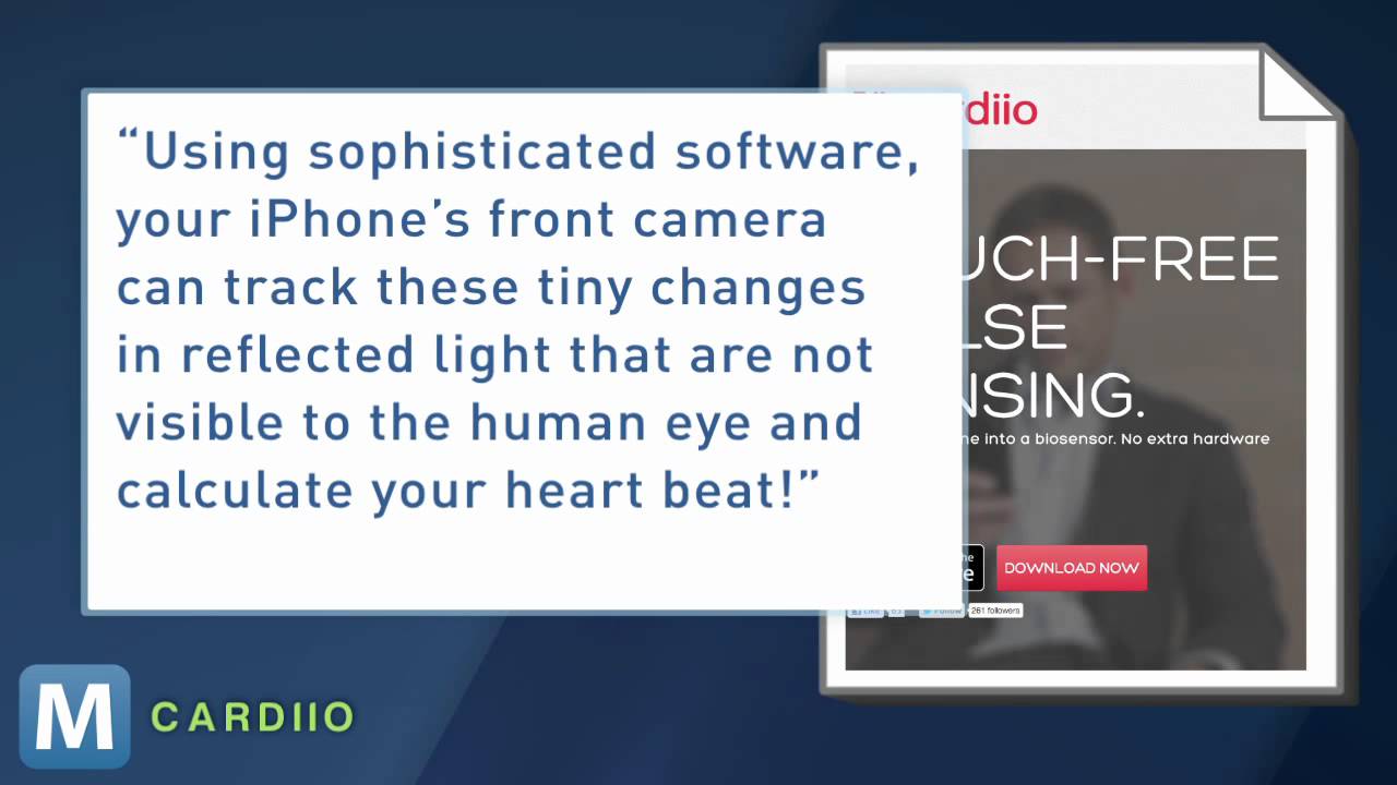 Cardiio Measures Your Heart Rate Using Your iPhone's Camera - YouTube