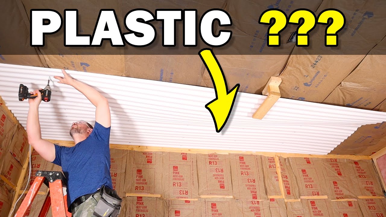 Installing a Shop Ceiling with plastic roof panels - Build a workshop ...