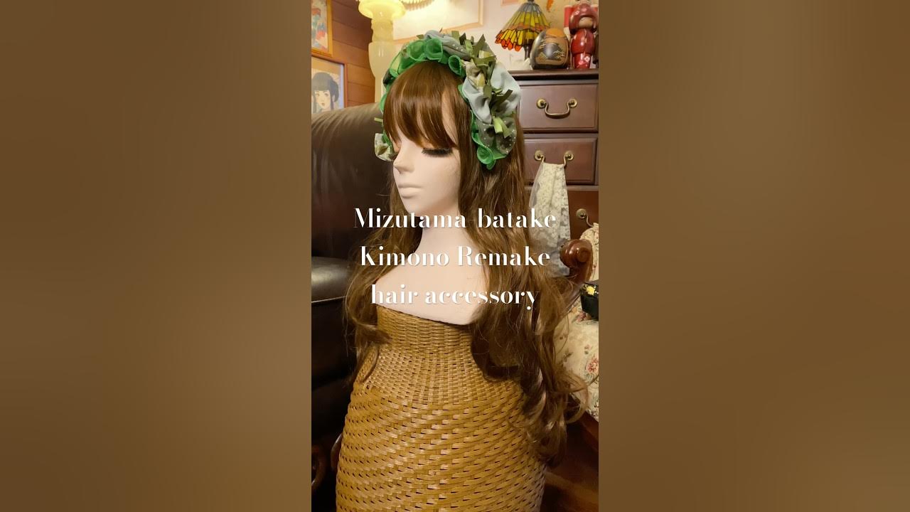Mizutama-batake Kimono Remake hair accessory #handmade #kimono #remake #ハンドメイド #japan - YouTube