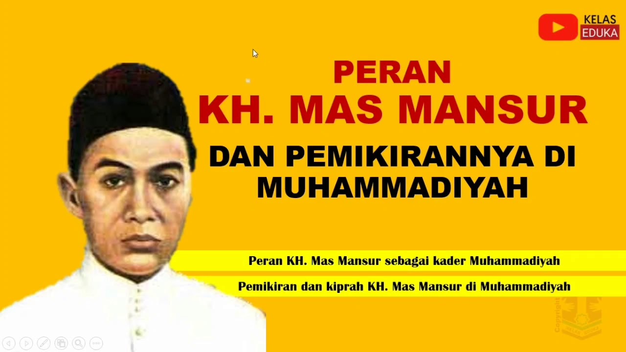 Kemuhammadiyahan SD: Peran dan Pemikiran KH. Mas Mansur Sebagai Kader ...