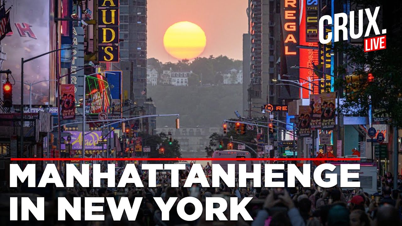 LIVE | Manhattanhenge 2025 | Sun Aligns With Manhattan Street Grid ...