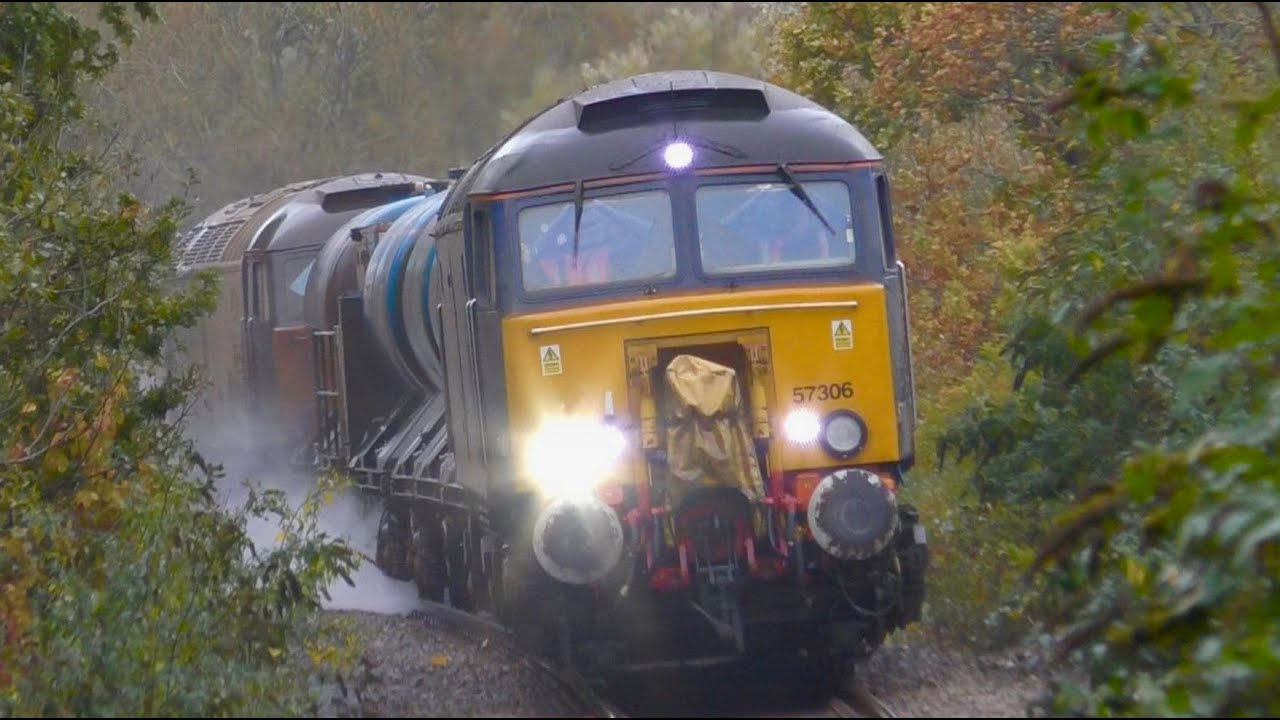 GBRf Ex DRS Class 57s - 57306 + 57310 On RHTT Arrives At Uckfield On ...