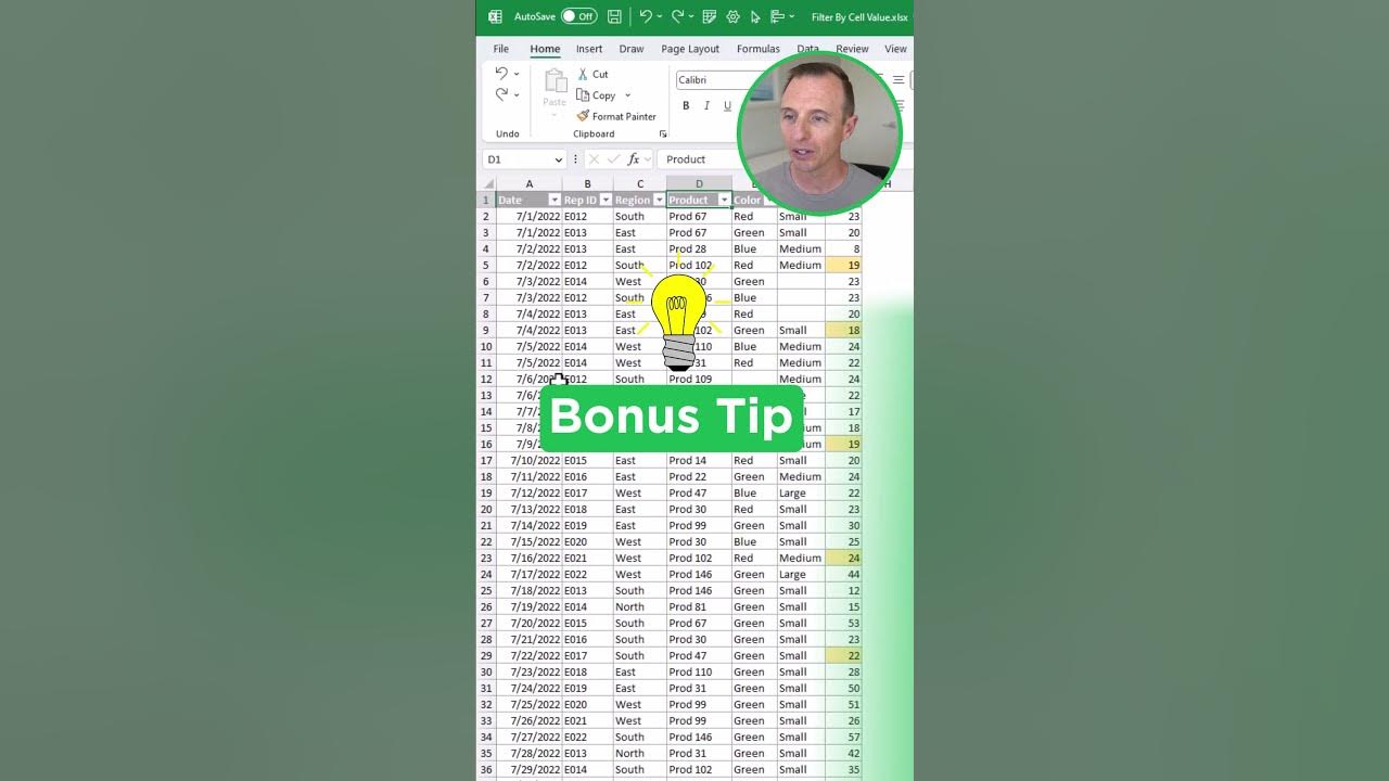 Excel Filter Shortcuts: Supercharge Your Workflow with Alt + Down Arrow for Quick Filters - YouTube