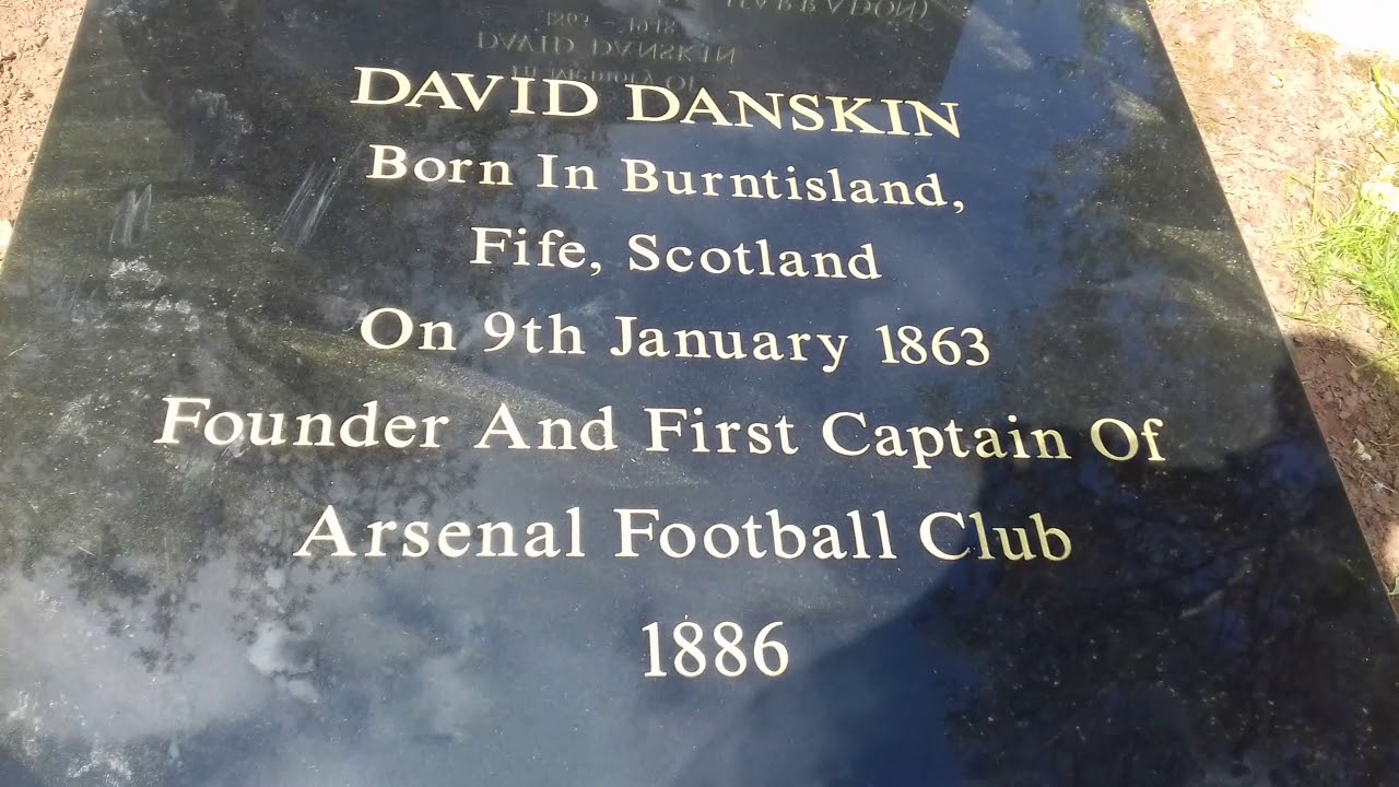 David danskin founder of Arsenal headstone - YouTube