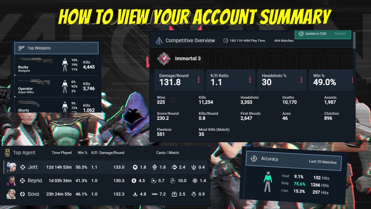How to View your Account Summary in Valorant - YouTube