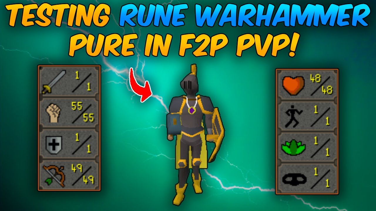 Testing My Rune Warhammer Pure in F2P PVP [OSRS] - YouTube
